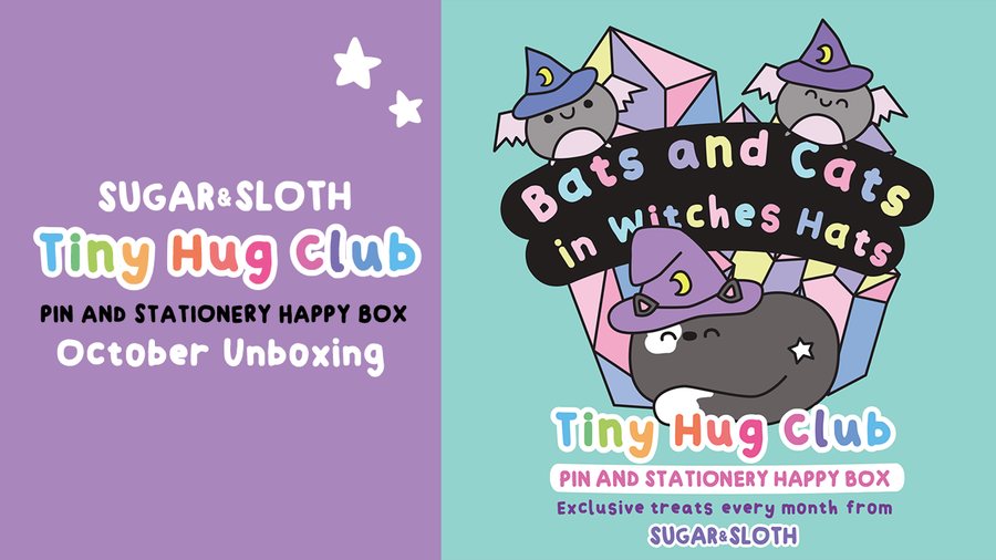Unboxing our October Tiny Hug Club Subscription Box - Bats & Cats in W ...