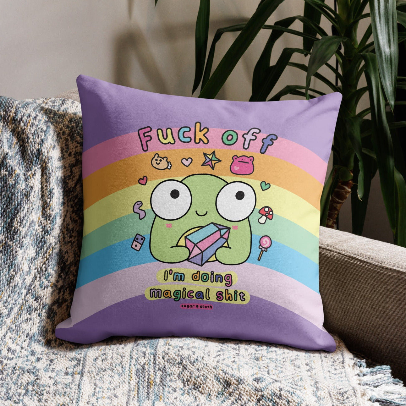 Fuck Off, I'm Doing Magical Shit - 18" x 18" Double-sided Cushion Cove ...
