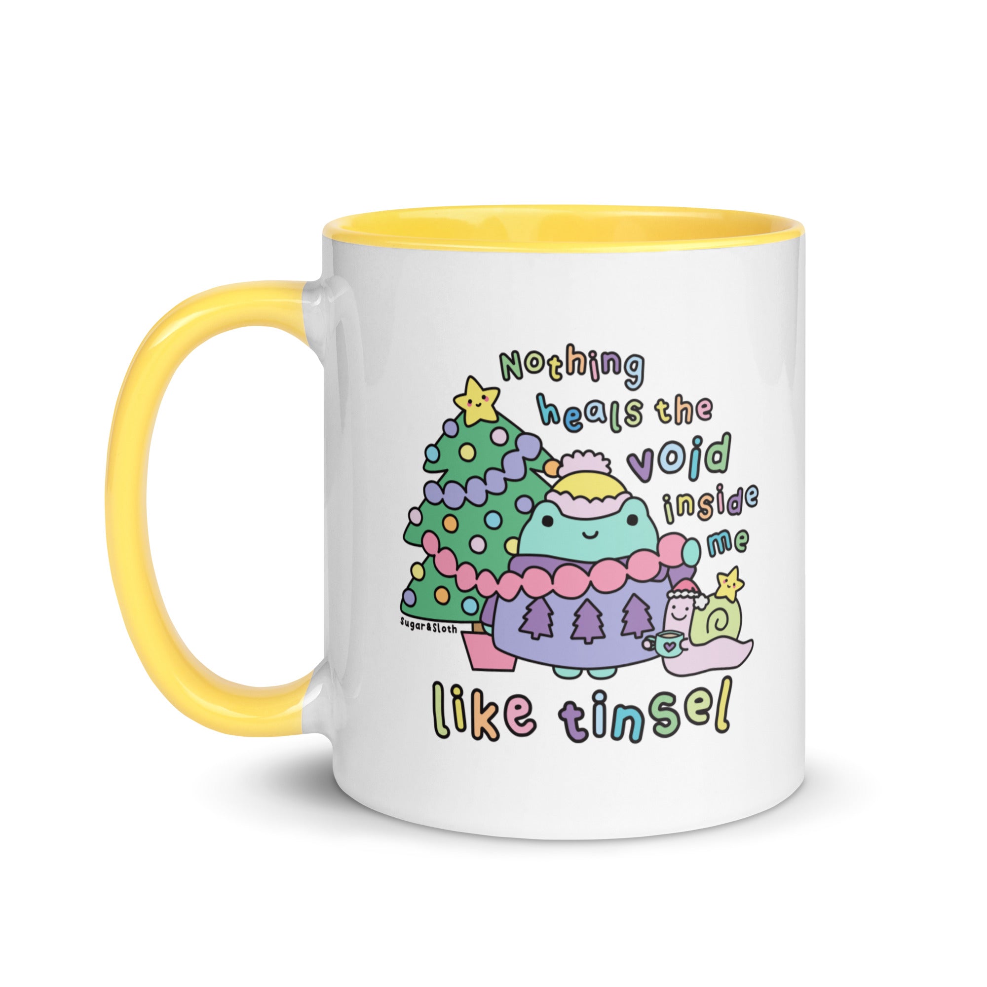 Nothing Heals the Void Inside of Me like Tinsel Ceramic Mug with Colou ...